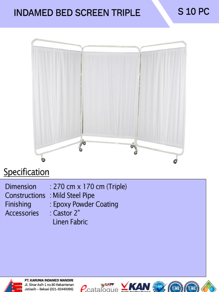 INDAMED Bed Screen Double S 09 SS | PT. Karunia Indamed Mandiri