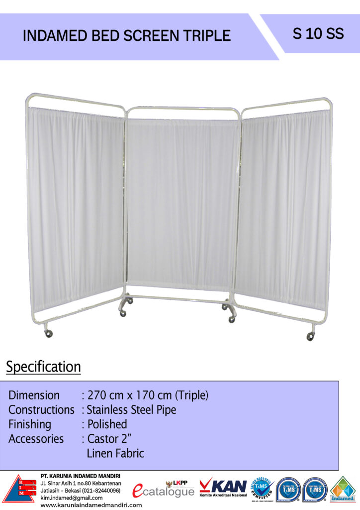 INDAMED Bed Screen Triple S 10 SS | PT. Karunia Indamed Mandiri